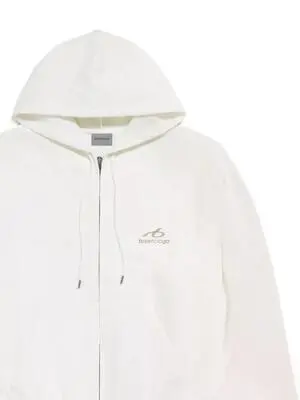 Balenciaga Logo-print Zip-up Hoodie