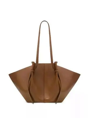 Yuzefi Large Mochi Grained Leather Tote Bag - Brown