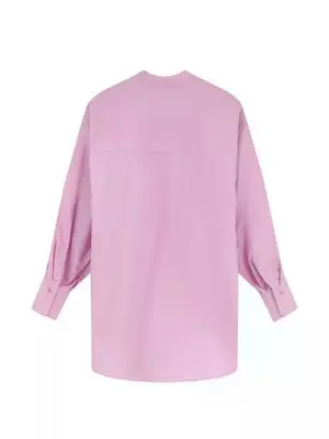NUDE Ruffled-trim Cotton Shirt