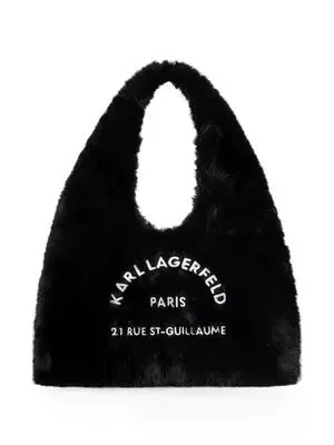 Karl Lagerfeld Rue St-guillaume Faux Fur Shoulder Bag