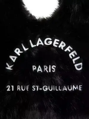 Karl Lagerfeld Rue St-guillaume Faux Fur Shoulder Bag