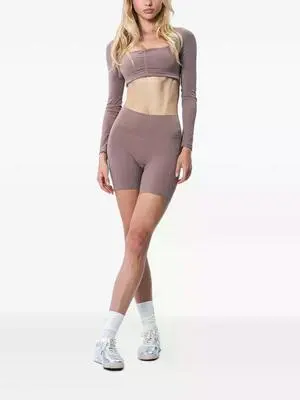 GOD SAVE QUEENS High-waisted Stretch Shorts
