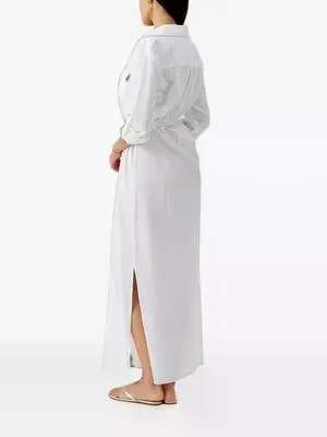 Melissa Odabash Belted Button-up Midi Dress