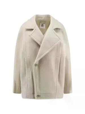 SEMICOUTURE Notched-lapel Coat - Neutrals