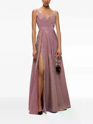 Pinko Long Taffeta Dress With Slit