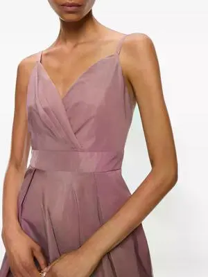 Pinko Long Taffeta Dress With Slit - Pink