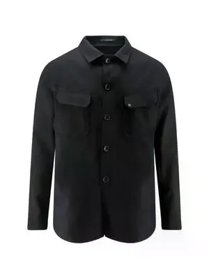 Tagliatore Button-front Overshirt - Black
