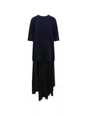 SEMICOUTURE Ally Asymmetric Dress - Blue