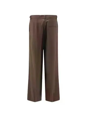 ALYSI Wide-leg Trousers - Brown