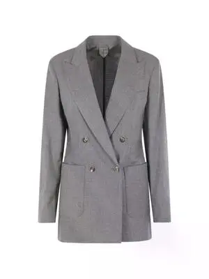 Max Mara Double-breasted Peak-lapels Blazer - Grey