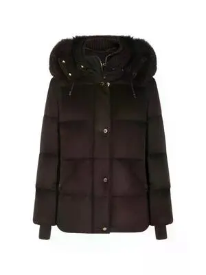 MOORER Fur-trim Hooded Coat