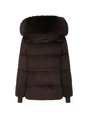 MOORER Fur-trim Hooded Coat