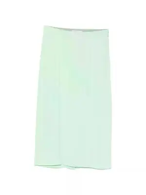 Patrizia Pepe Zip-up Midi Skirt - Green