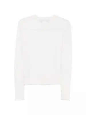 Patrizia Pepe Logo-plaque Cashmere Sweater - Neutrals