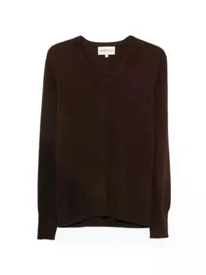 Eric Bompard V-neck Cashmere Knit - Brown