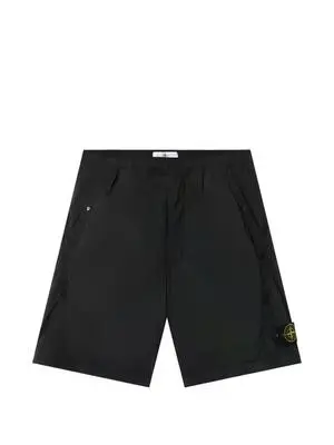 Stone Island Compass-patch Drawstring Shorts - Black