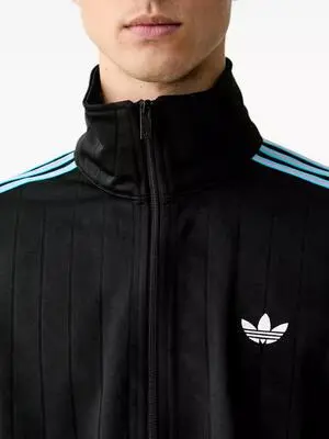 Adidas Firebird Stripe-detail Zip-up Sweatshirt