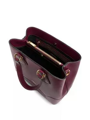 LANCEL Small Neo Izy Grained-leather Tote Bag - Purple