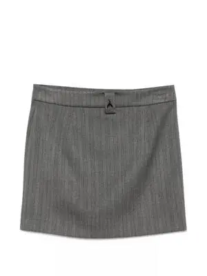 Patrizia Pepe Pinstriped Mini Skirt - Grey