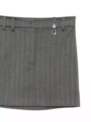 Patrizia Pepe Pinstriped Mini Skirt - Grey