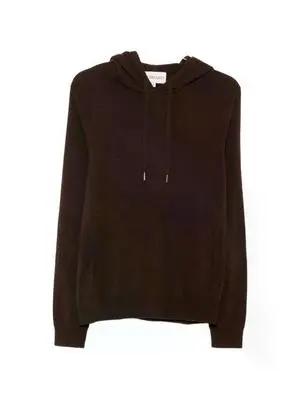 Eric Bompard Cashmere Drawstring Hoodie - Brown