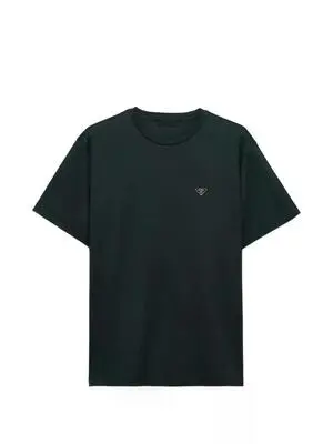 Prada Logo-plaque Cotton T-shirt - Green