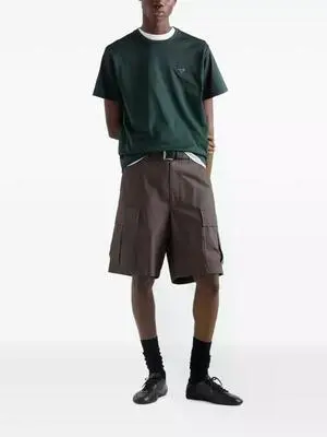 Prada Logo-plaque Cotton T-shirt