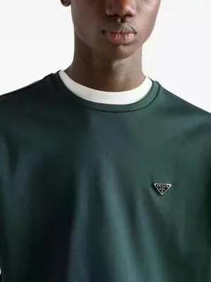 Prada Logo-plaque Cotton T-shirt