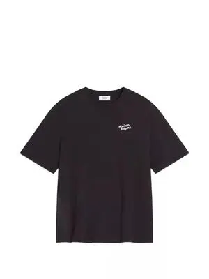 Maison Kitsuné Handwriting Logo-embroidery T-shirt