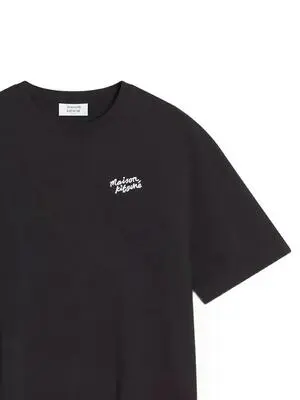 Maison Kitsuné Handwriting Logo-embroidery T-shirt