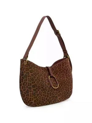 TWINSET Leopard-print Buckle-detail Shoulder Bag