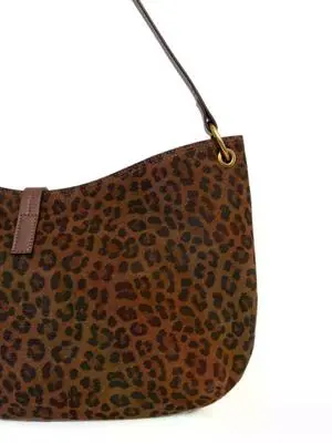TWINSET Leopard-print Buckle-detail Shoulder Bag