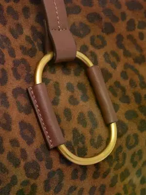 TWINSET Leopard-print Buckle-detail Shoulder Bag