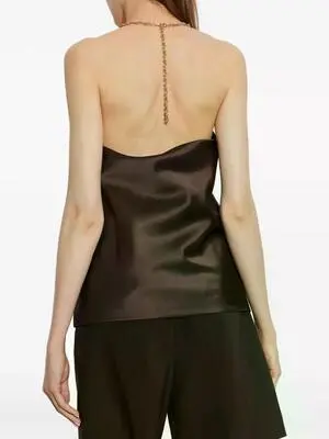 Sportmax Sleeveless Halter Top With Chain Detail