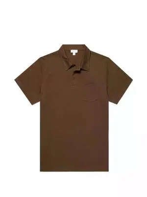 Sunspel Rivieira Polo Shirt - Brown