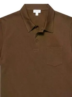 Sunspel Rivieira Polo Shirt - Brown