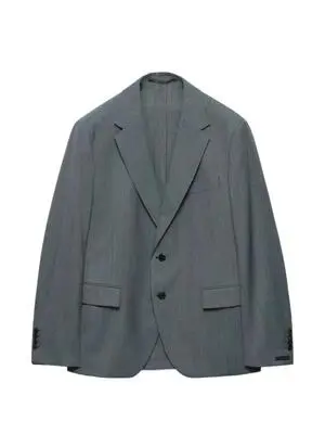 Prada Single-breasted Wool Blazer - Grey