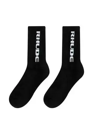 Rhude Tripoli Racing Logo-intarsia Socks