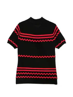 Cynthia Rowley Ziggy Cropped Polo Shirt