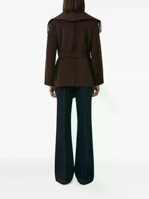 Simkhai Rowen Fringe-trimmed Wool Jacket - Brown