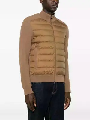 Moncler Quilted Panel Zip-up Cardigan