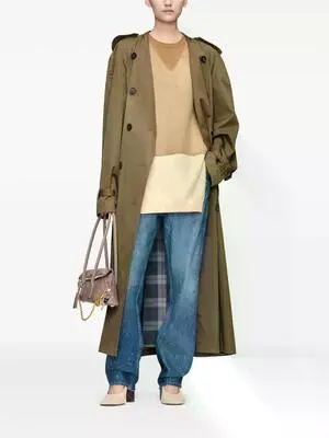 MAISON MARGIELA Double-breasted Folded Collar Trench Coat