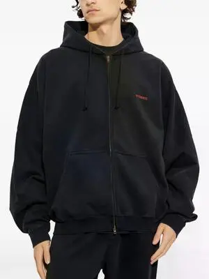Vetements Logo-print Zip-up Hoodie