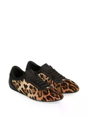 Dolce & Gabbana Leo Pony-hair Ballet Sneakers - Neutrals