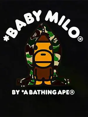 A BATHING APE Abc Camo Baby Milo T-shirt - Black