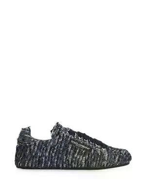 Dolce & Gabbana Denim Portofino Soft Sneakers - Blue