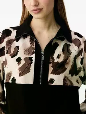 Joseph Ribkoff Leopard-print Colour-block Top