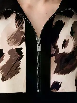 Joseph Ribkoff Leopard-print Colour-block Top