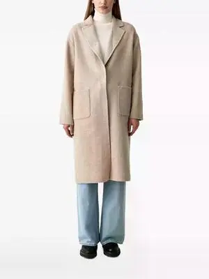 Joseph Ribkoff Check-pattern Reversible Coat - Neutrals