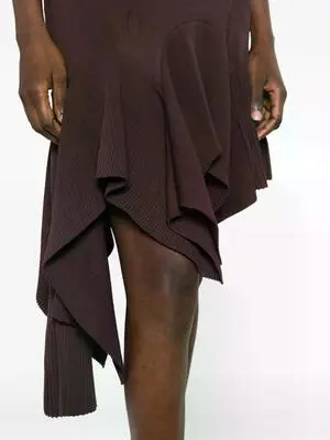 Sandro Asymmetric Ruffled Mini Dress